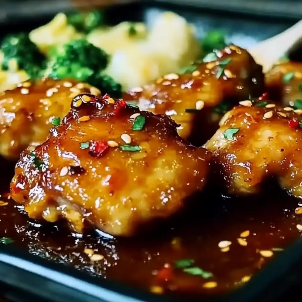 Ultimate Sweet and Sticky Honey Garlic Chicken Thighs