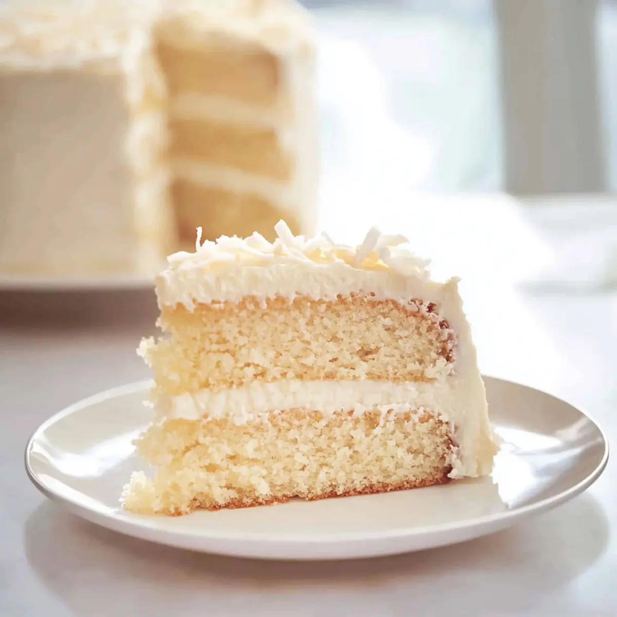 Irresistible Extra Moist Sour Cream Coconut Cake Recipe