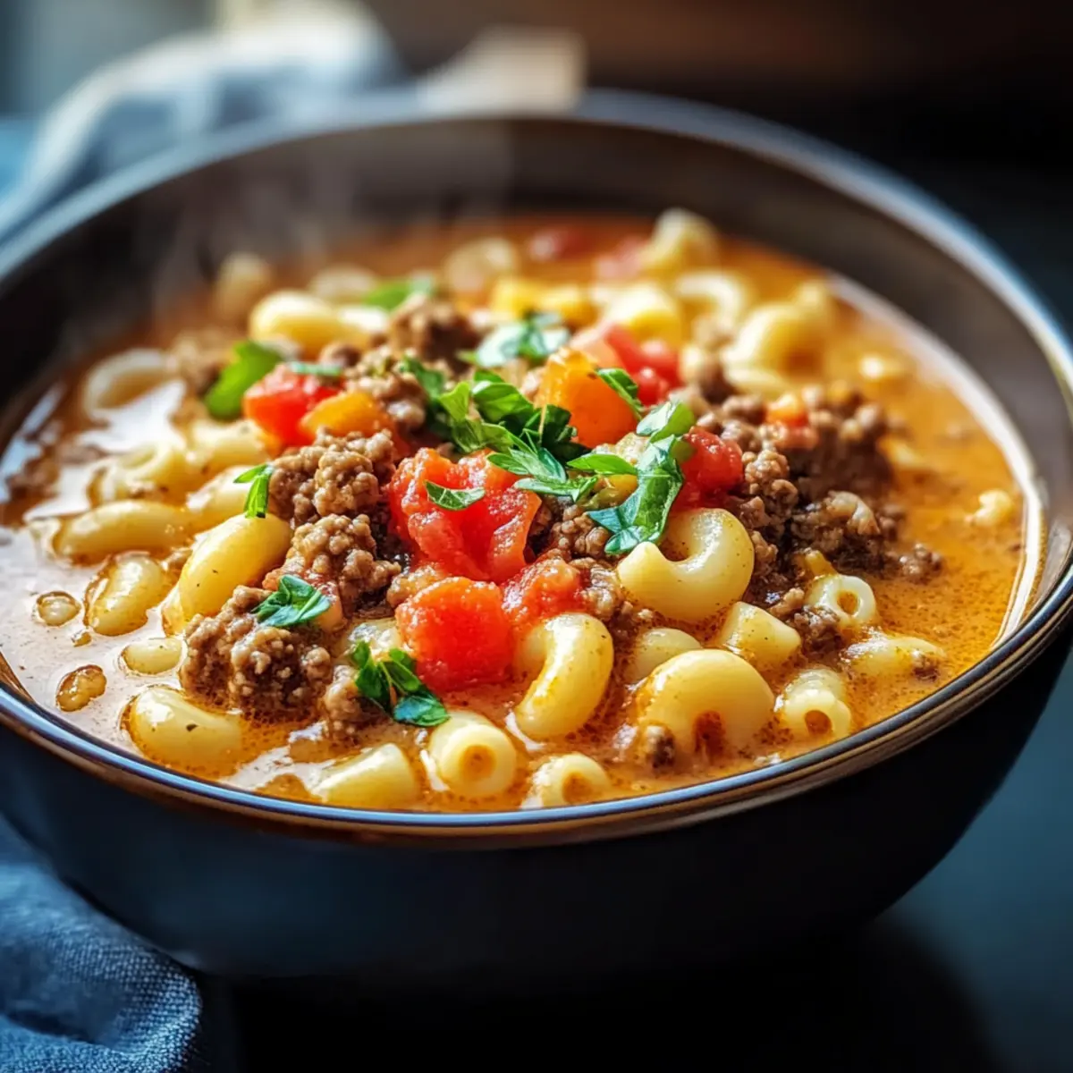 Cheeseburger Macaroni Soup: Ultimate Comfort in Every Creamy Spoonful