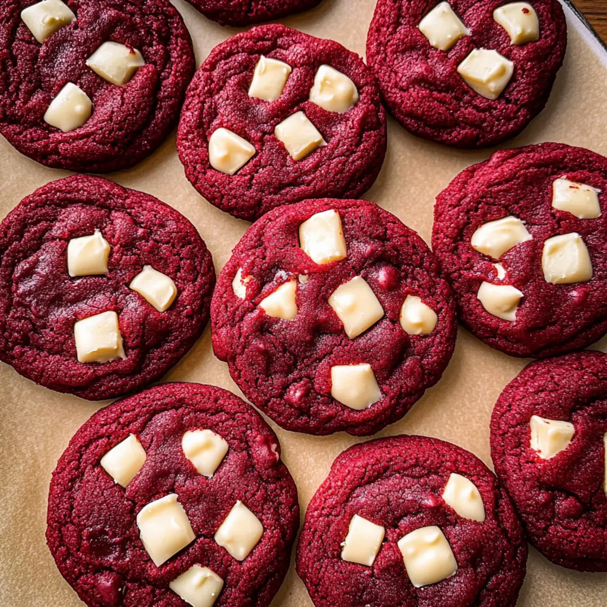 Irresistible Red Velvet Cookies with White Chocolate Bliss