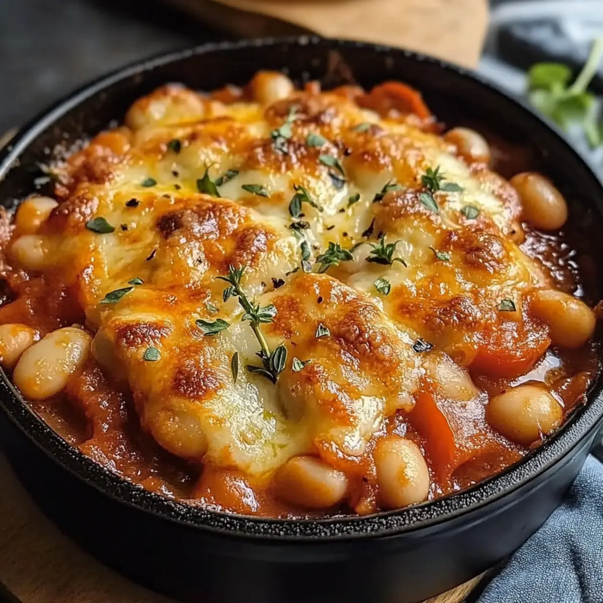 Irresistible Cheesy White Bean Tomato Bake for Cozy Nights
