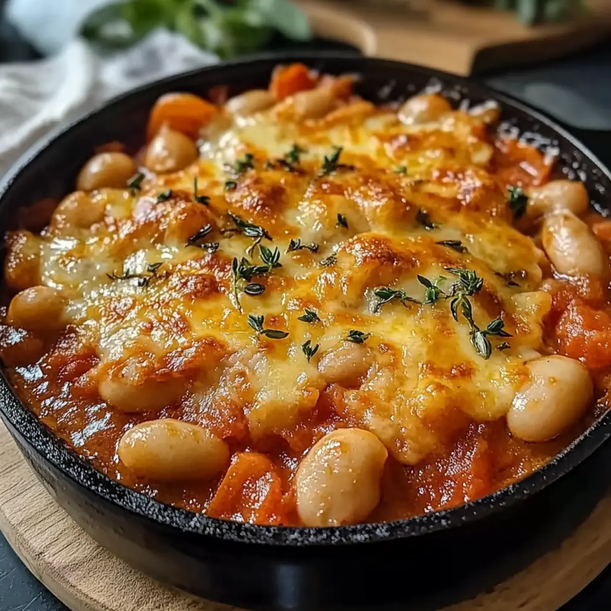 Irresistible Cheesy White Bean Tomato Bake for Cozy Nights